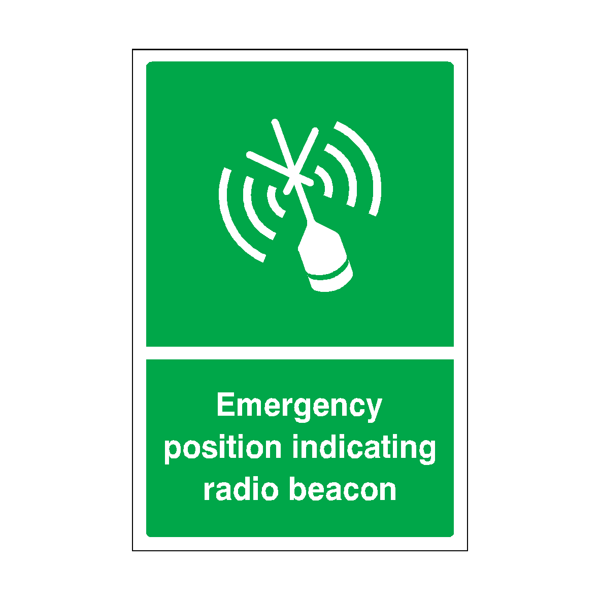 Emergency Position Indicating Radio Beacon Sign | Safety-Label.co.uk
