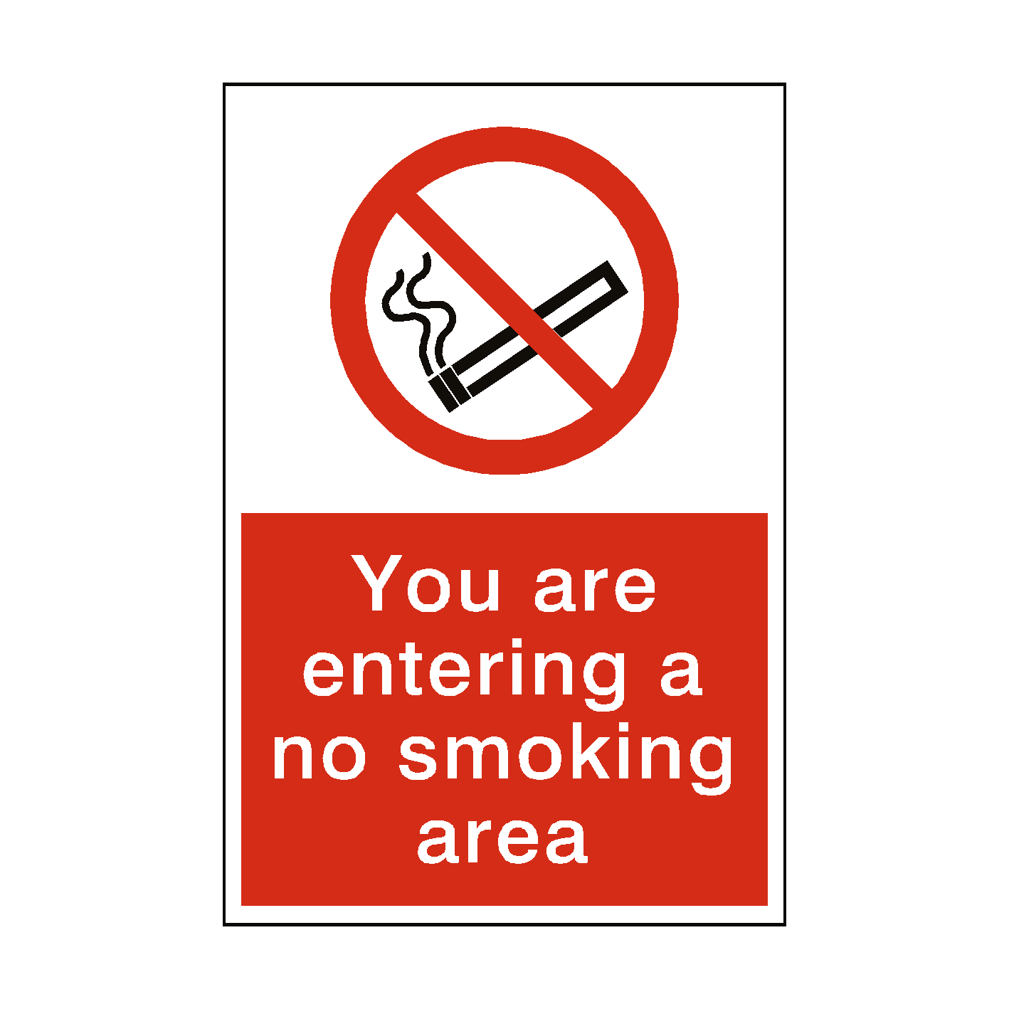 Entering No Smoking Area Sign | Safety-Label.co.uk