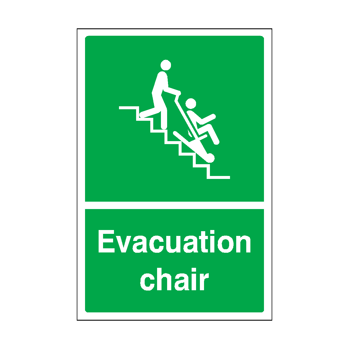 Evacuation Chair Sign | Safety-Label.co.uk