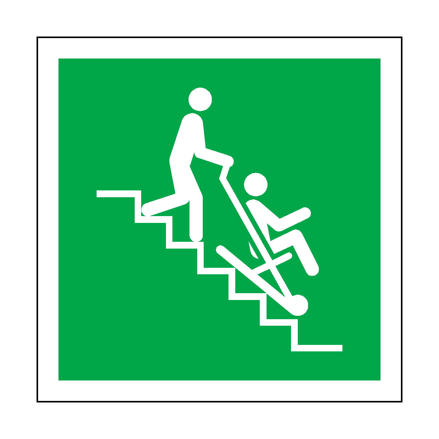 Evacuation Chair Symbol Sign | Safety-Label.co.uk