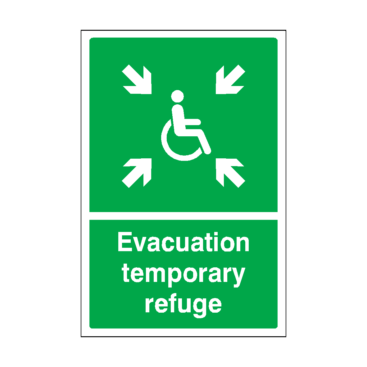 Evacuation Temporary Refuge Sign | Safety-Label.co.uk