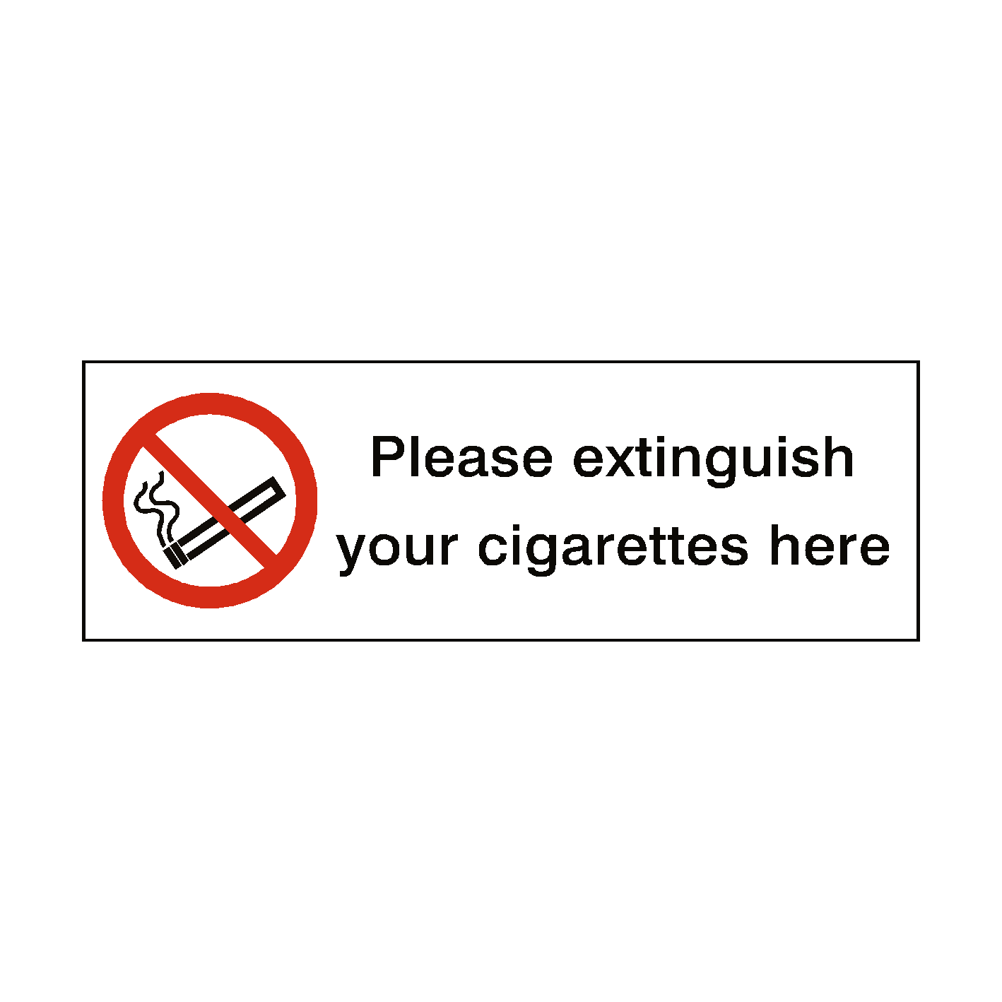 Extinguish Cigarettes Here Sticker | Safety-Label.co.uk