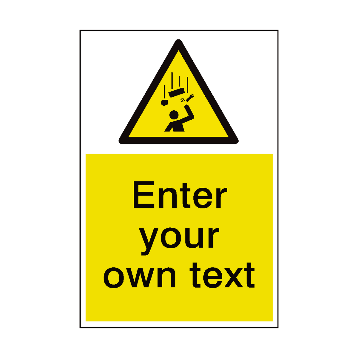 Falling Objects Custom Hazard Sticker | Safety-Label.co.uk