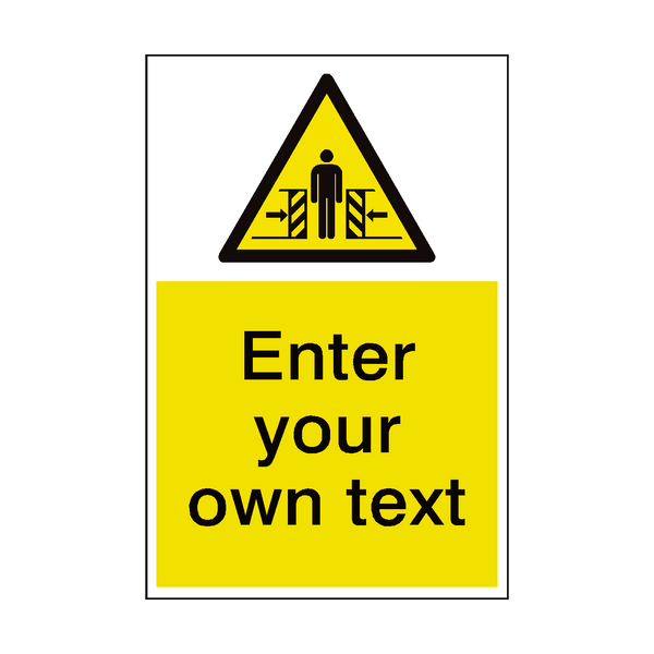 Full Crushing Custom Hazard Sticker | Safety-Label.co.uk