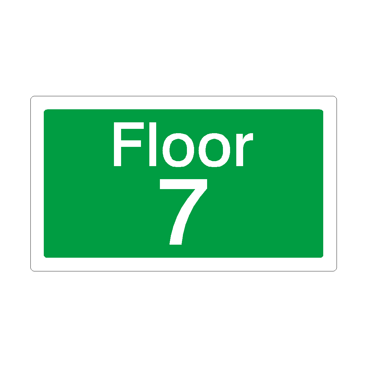 Floor 7 Sign Green