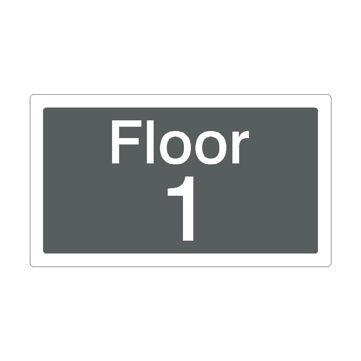 Floor 1 Sign Grey | Safety-Label.co.uk