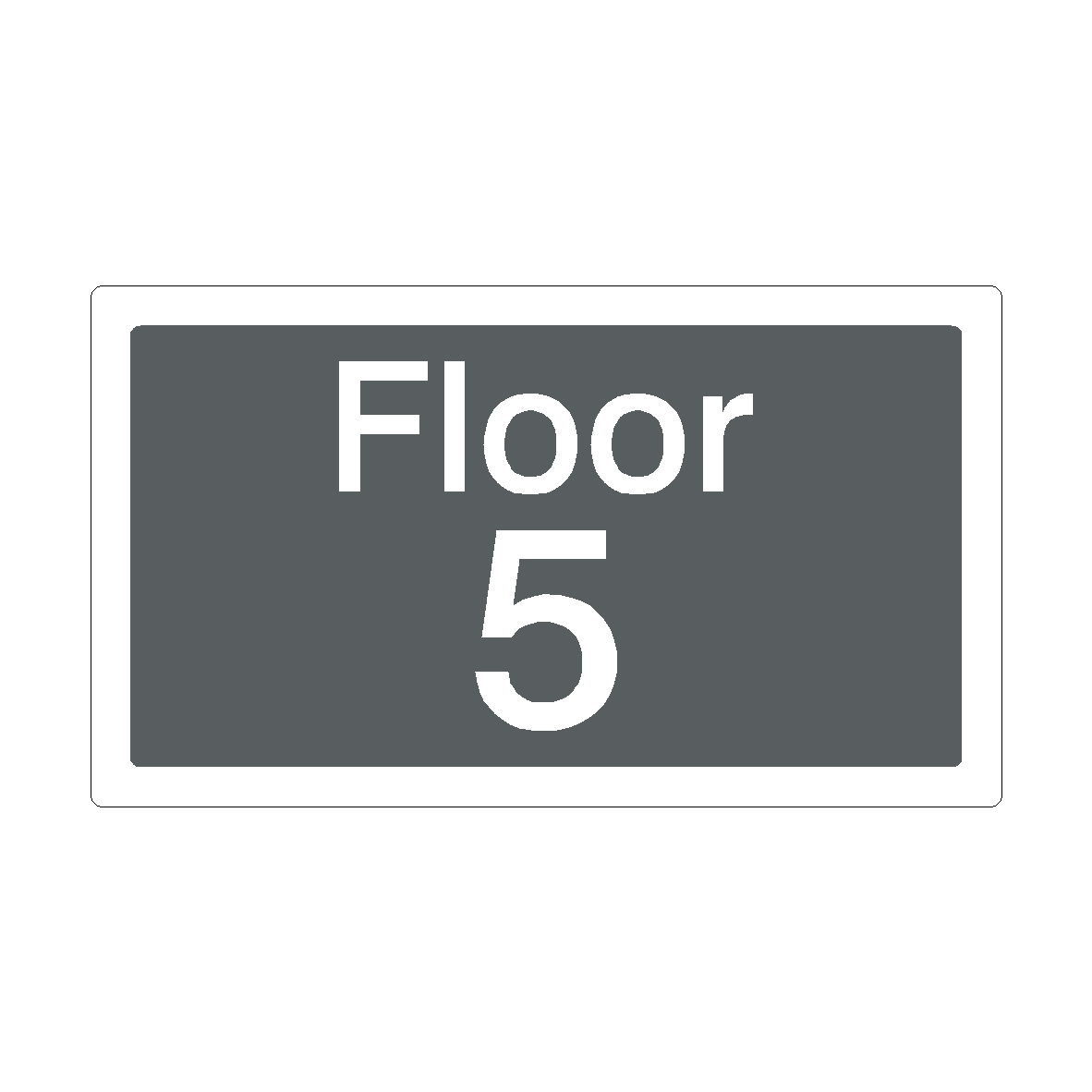 Floor 5 Sign Grey | Safety-Label.co.uk