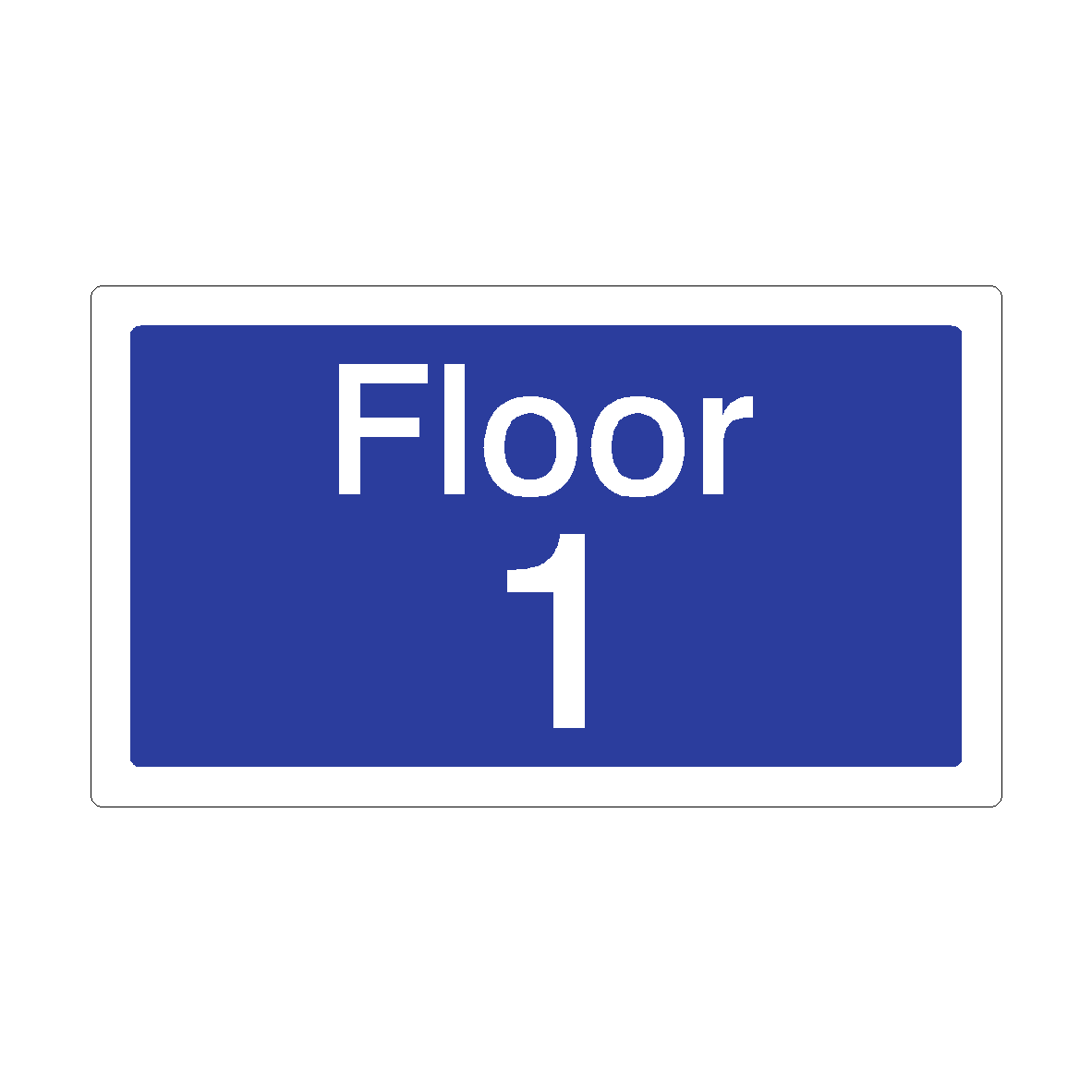 Floor 1 Sign Blue | Safety-Label.co.uk