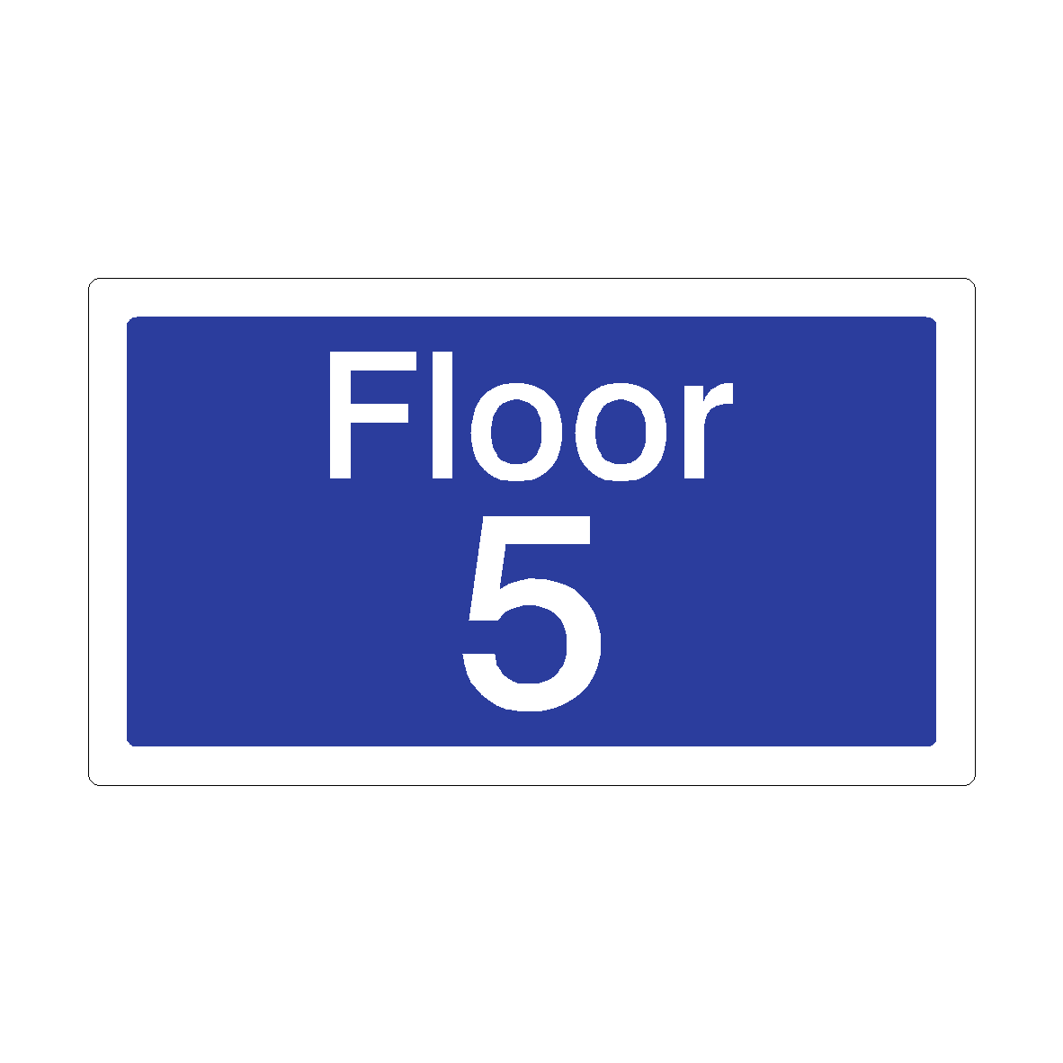 Floor 5 Sign Blue | Safety-Label.co.uk