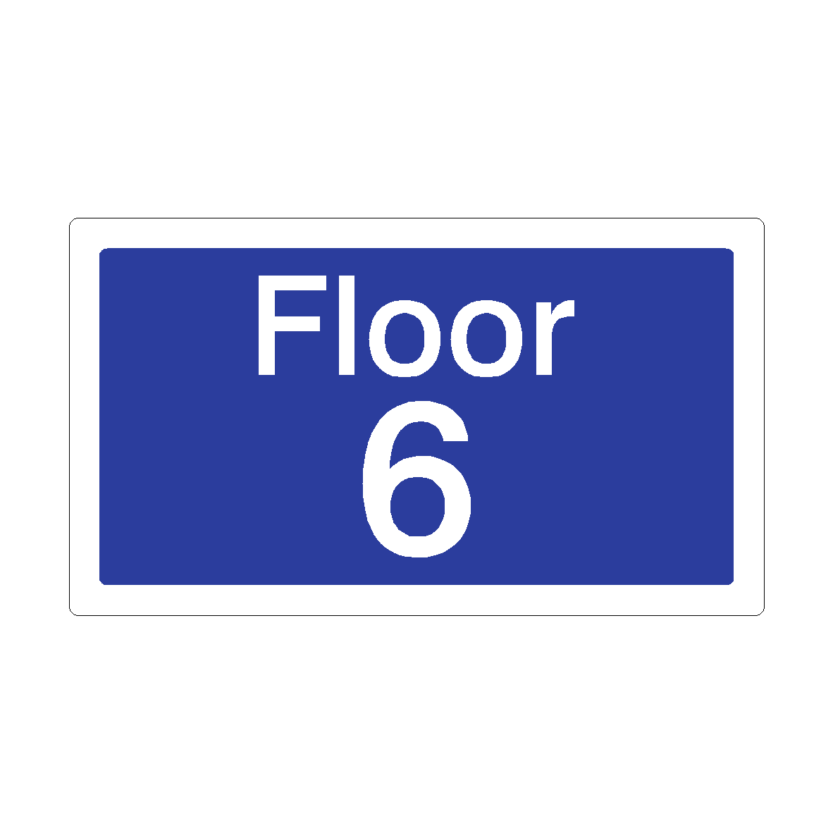 Floor 6 Sign Blue | Safety-Label.co.uk