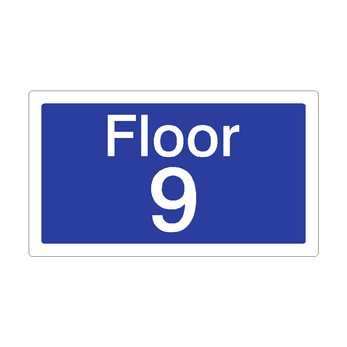 Floor 9 Sign Blue | Safety-Label.co.uk