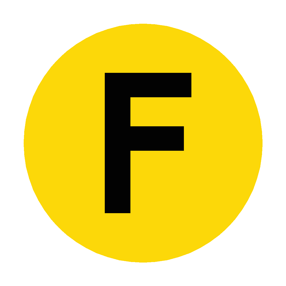 Letter F Floor Marker | Safety-Label.co.uk