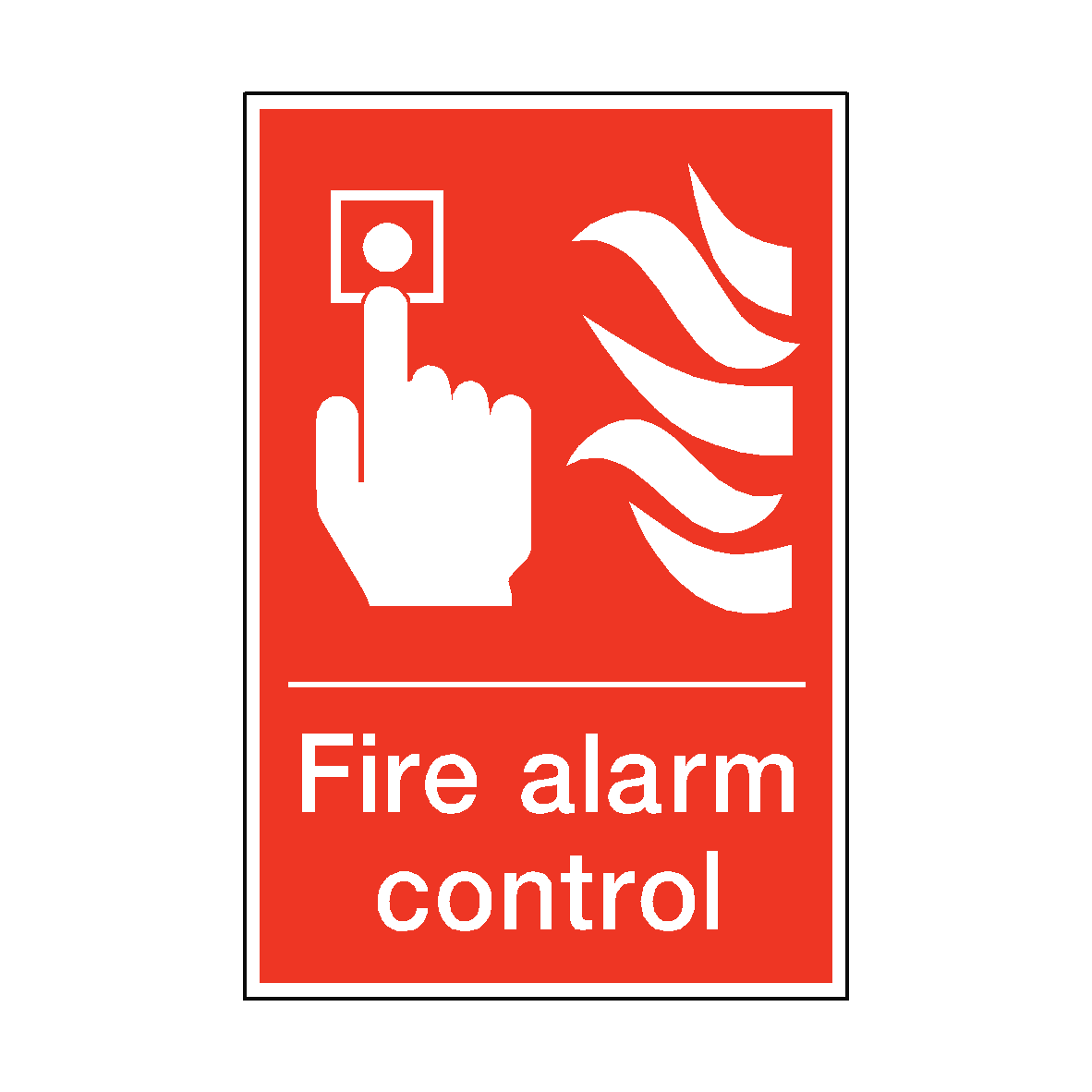 Fire Alarm Control Sticker | Safety-Label.co.uk