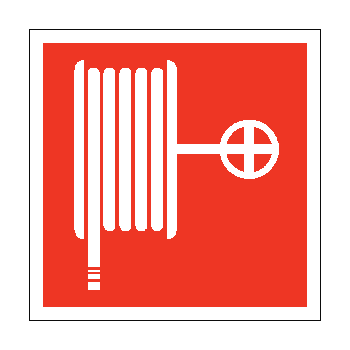 Fire Hose Reel Symbol Safety Sticker | Safety-Label.co.uk