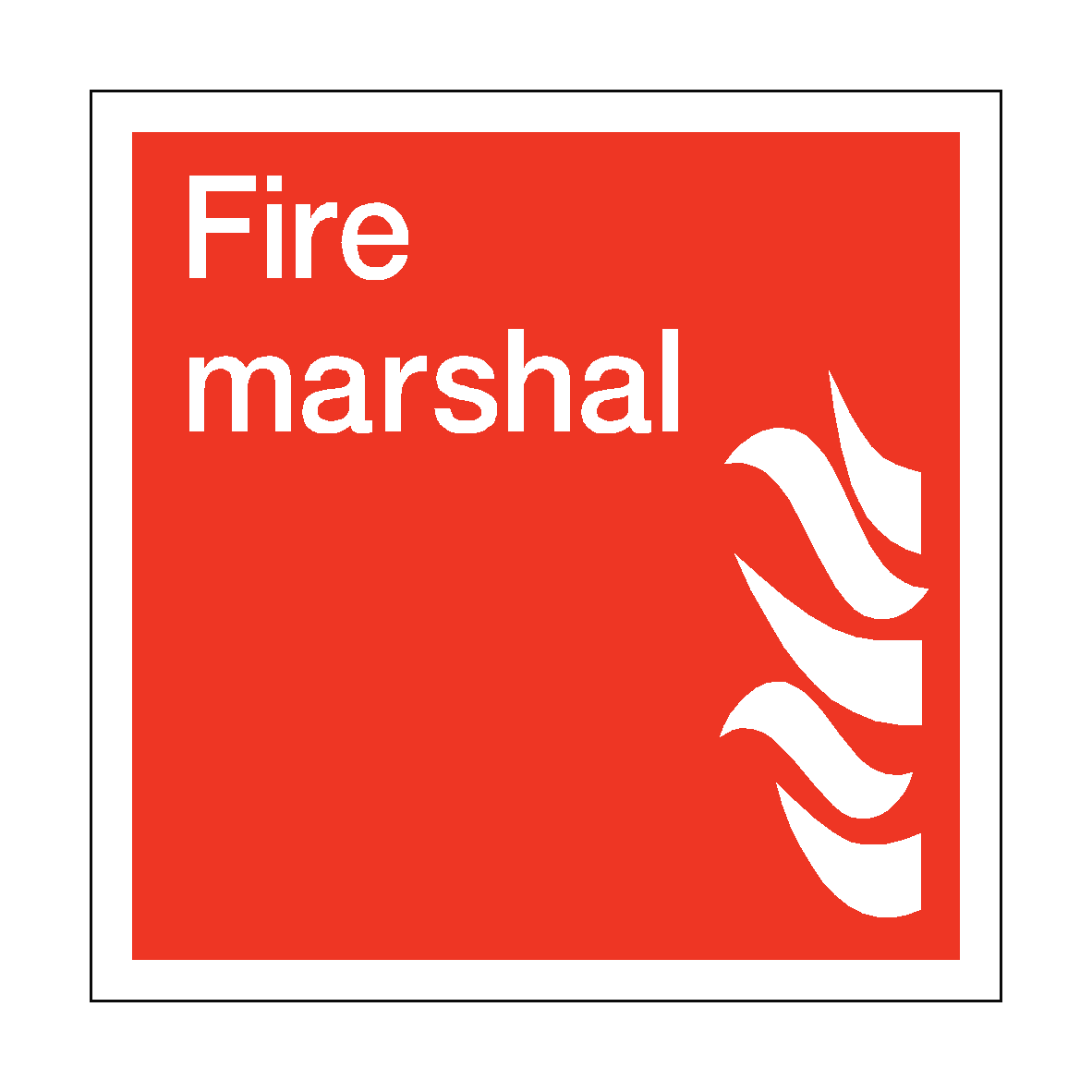 Fire Marshal Square Sticker | Safety-Label.co.uk