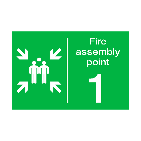 Fire Assembly Point One Sign | Safety-Label.co.uk