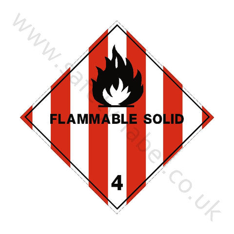 Flammable Solids 4 Sign | Safety-Label.co.uk