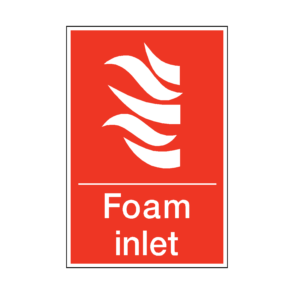 Foam Inlet Sticker | Safety-Label.co.uk