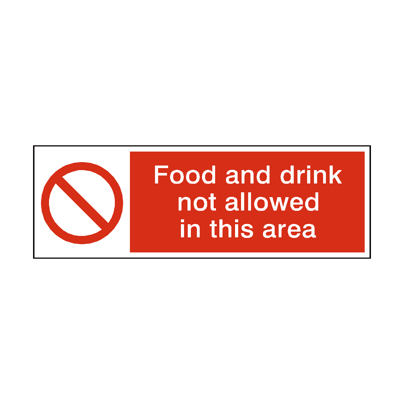 Food And Drink Not Allowed Hygiene Sign | Safety-Label.co.uk