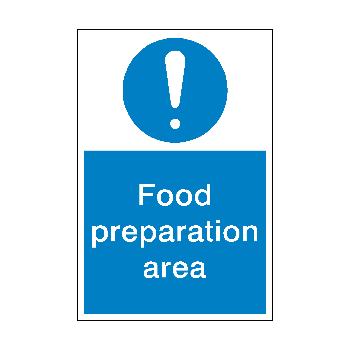 Food Preparation Area Sign | Safety-Label.co.uk