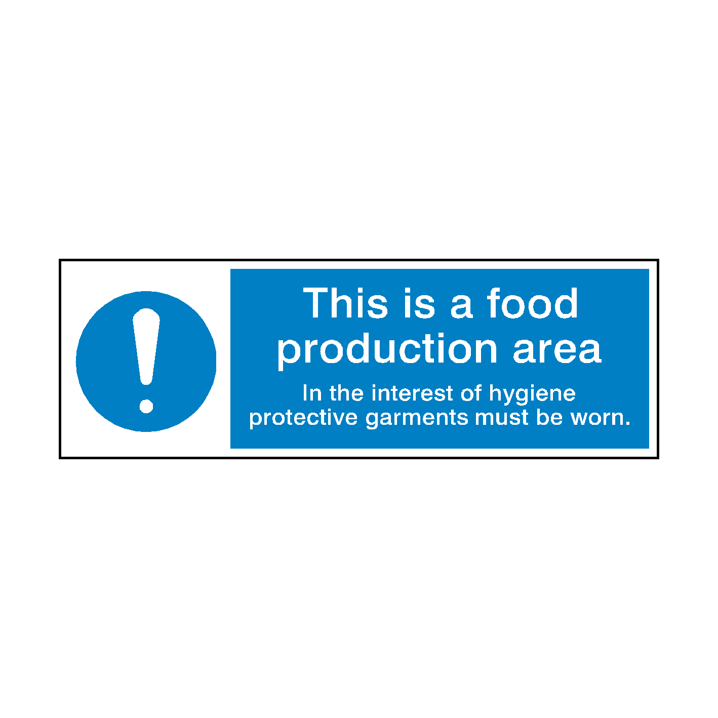 Food Production Area Hygiene Sign | Safety-Label.co.uk