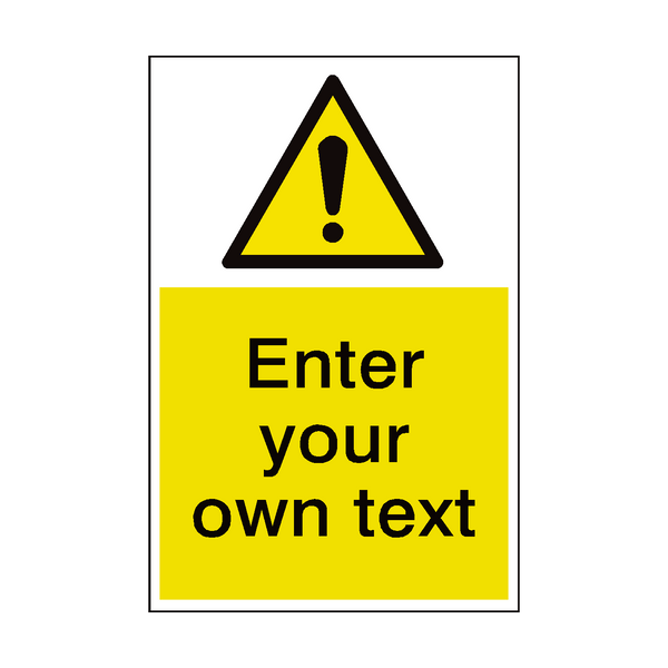 General Hazard Custom Hazard Sticker | Safety-Label.co.uk