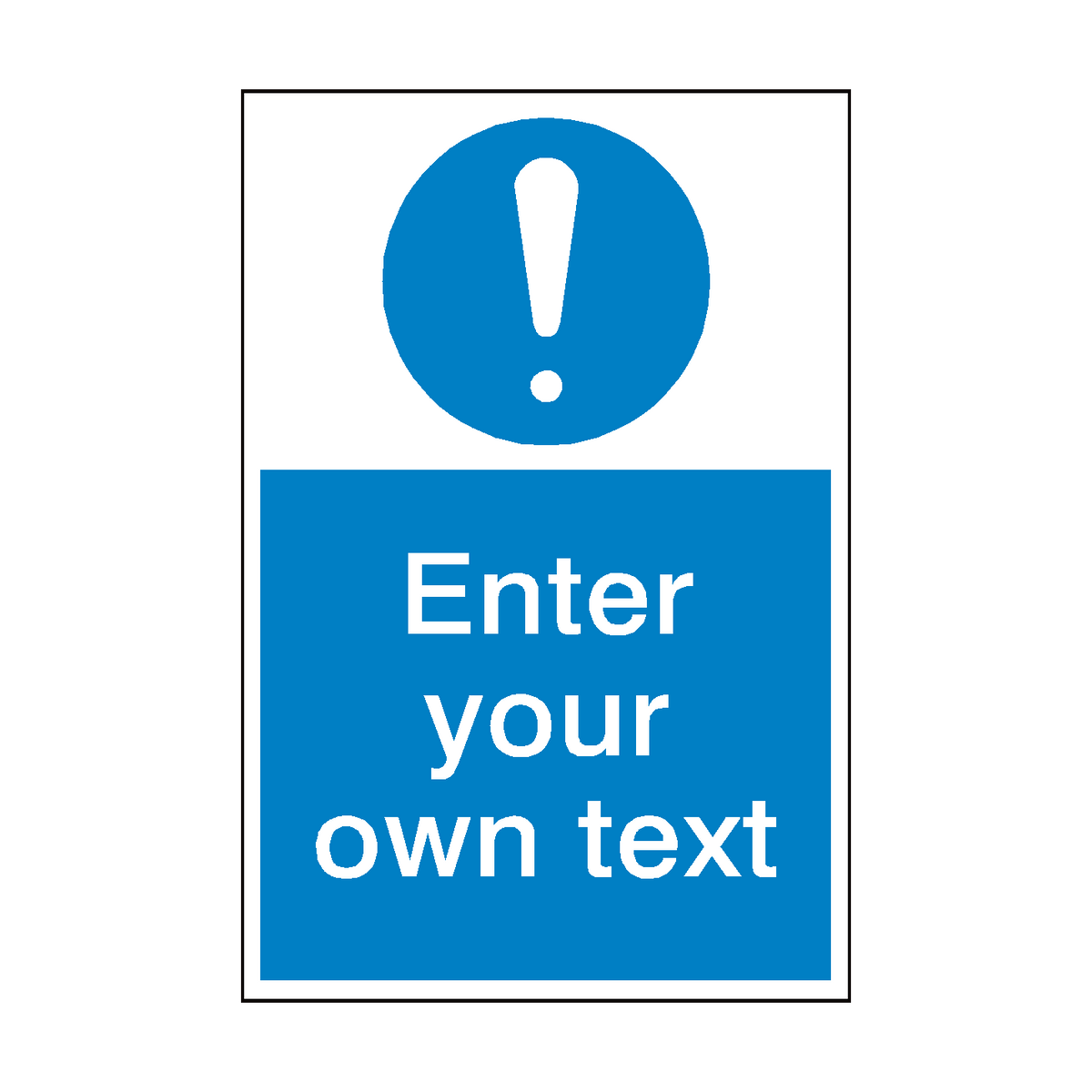 General Mandatory Custom Mandatory Sticker | Safety-Label.co.uk