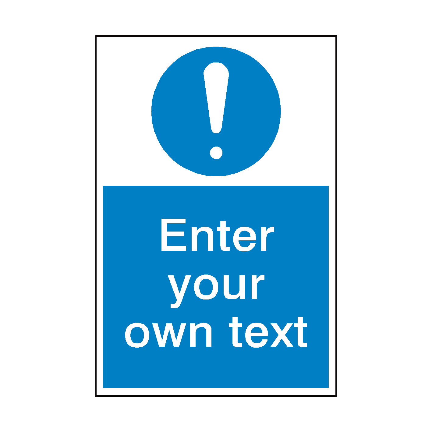 General Mandatory Custom Mandatory Sticker | Safety-Label.co.uk