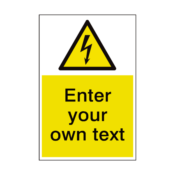 Electrical Safety Sticker Custom Portrait | Safety-Label.co.uk