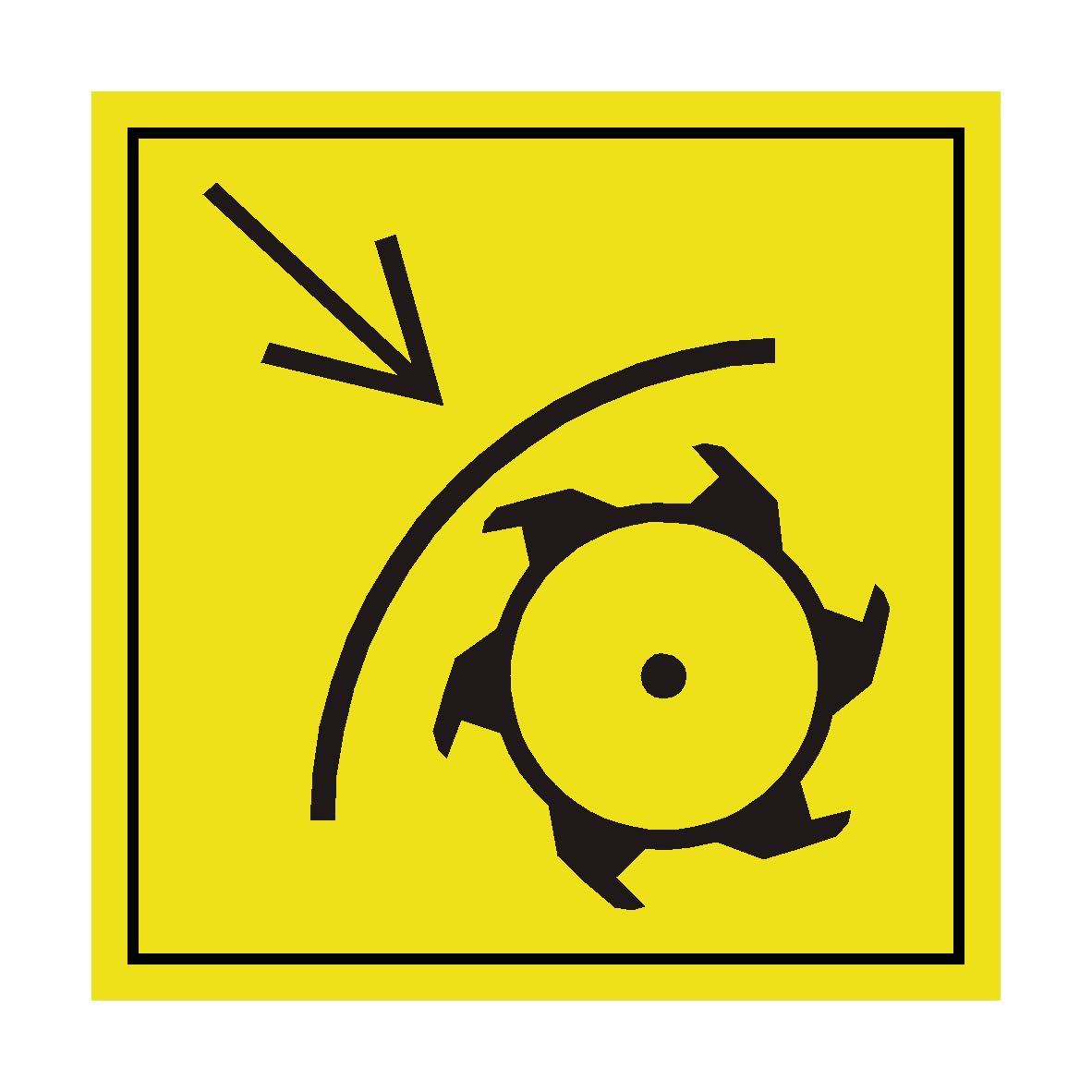 Grinding Knives ISO 11684 Label | Safety-Label.co.uk