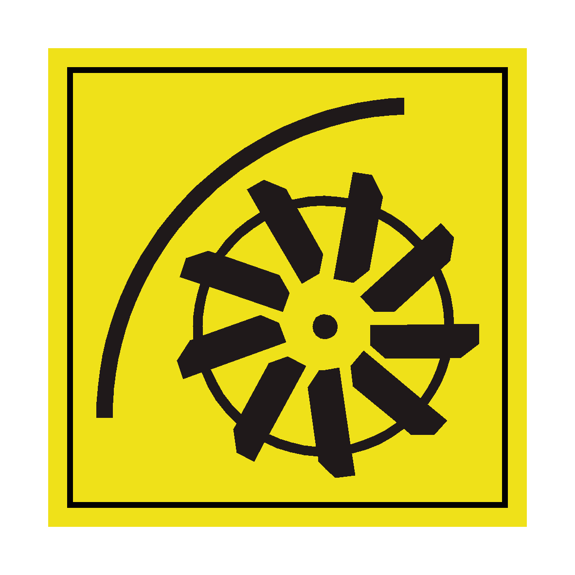 Grinding Knives ISO Label | Safety-Label.co.uk