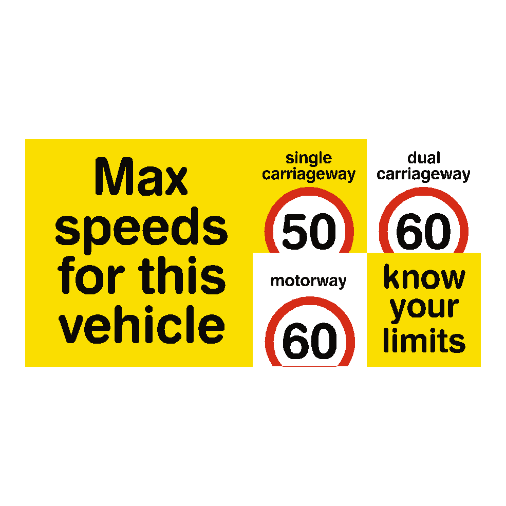 HGV Truck Speed Limit Sticker
