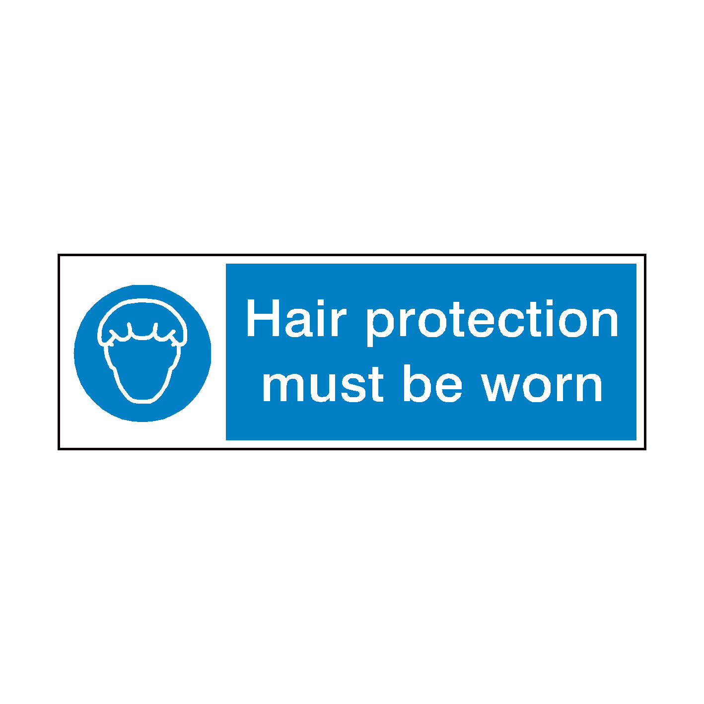 Hair Protection Must Be Worn Hygiene Sign | Safety-Label.co.uk
