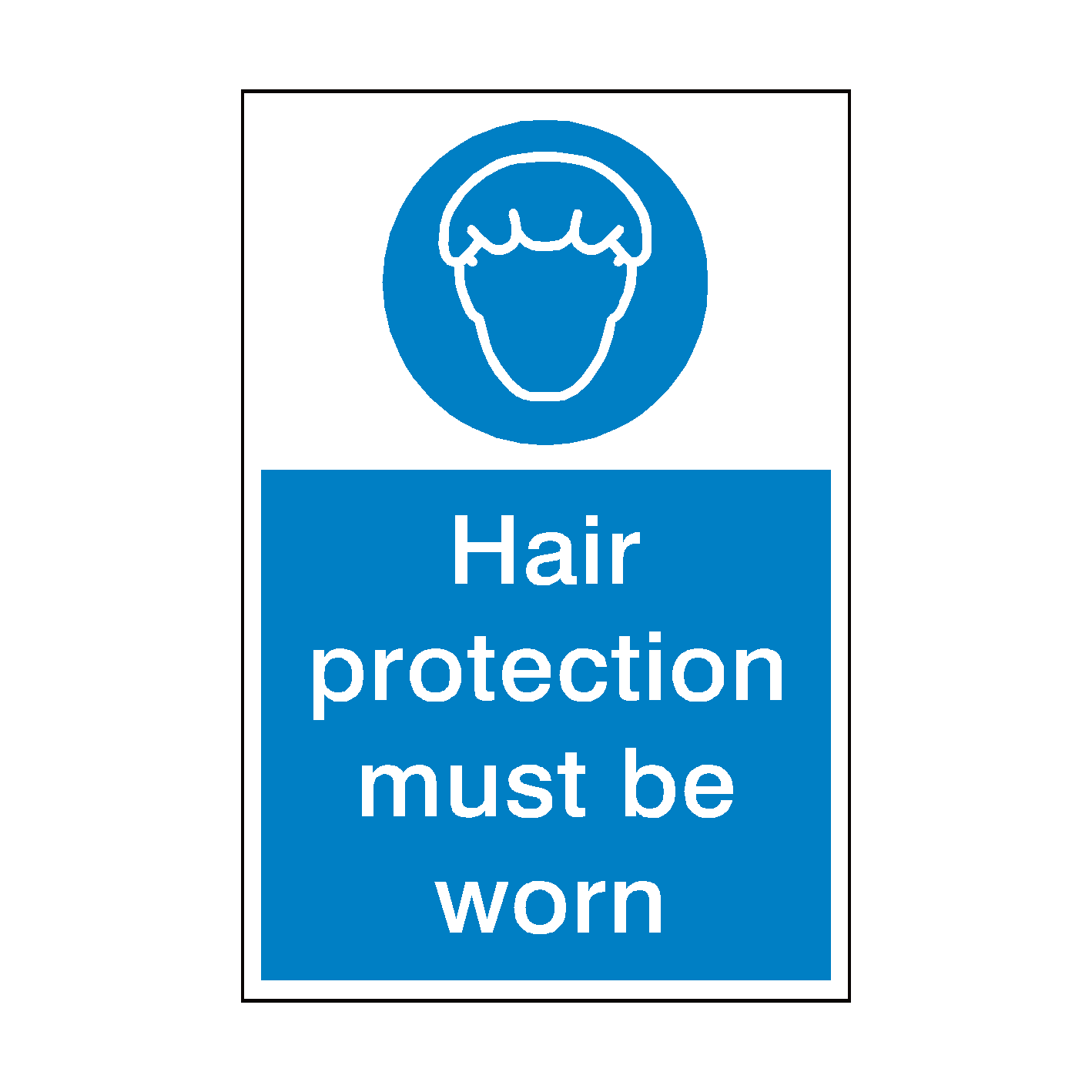 Hair Protection Must Be Worn Sign | Safety-Label.co.uk