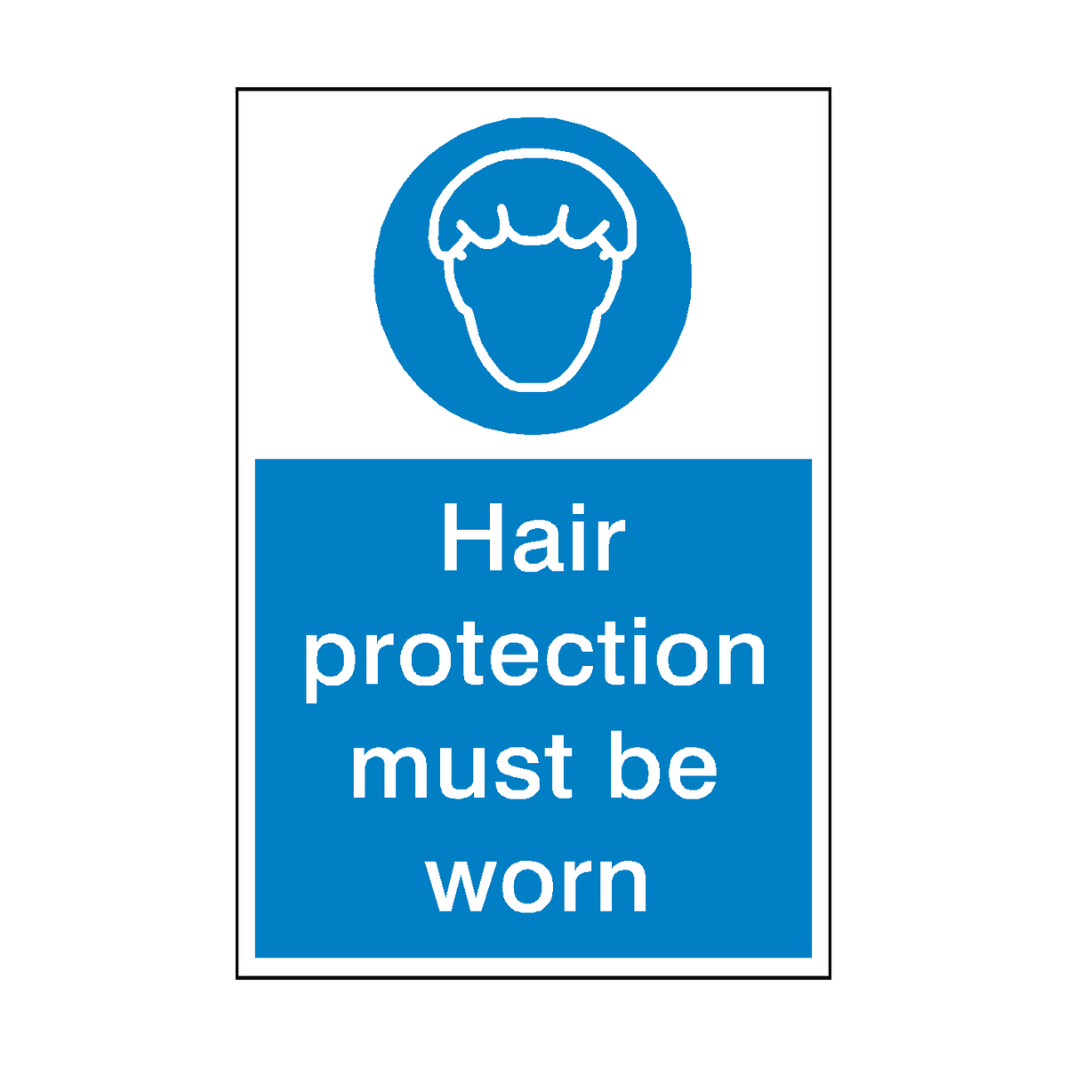 Hair Protection Must Be Worn Sign | Safety-Label.co.uk