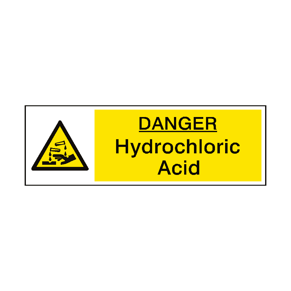 Hydrochloric Acid Hazard Sign | Safety-Label.co.uk