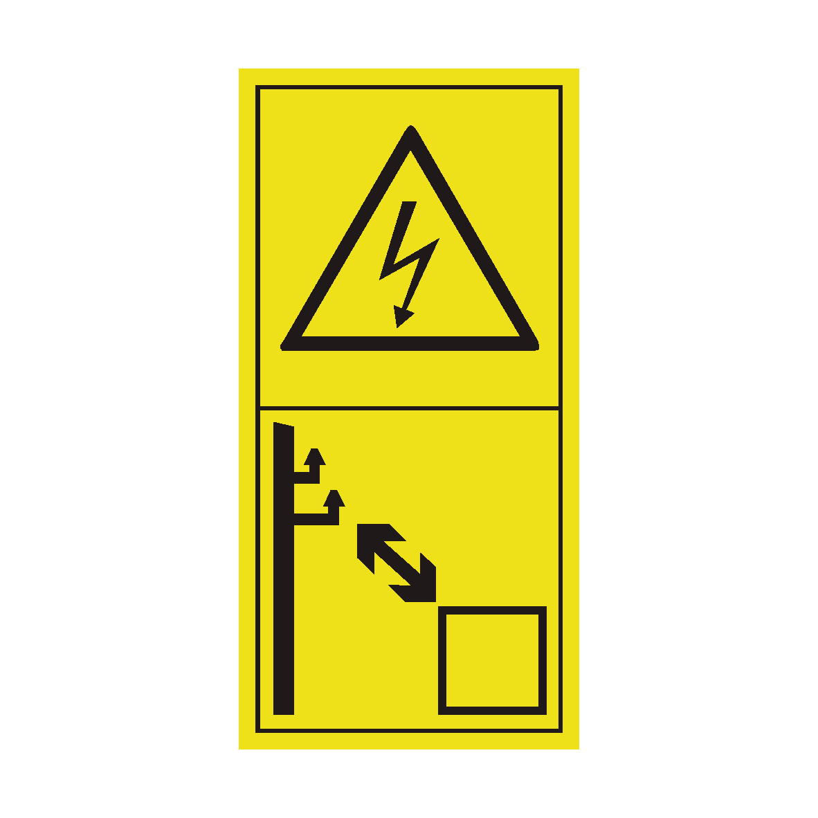Keep Sufficient Distance Away From Electrical Power Lines Sticker ...