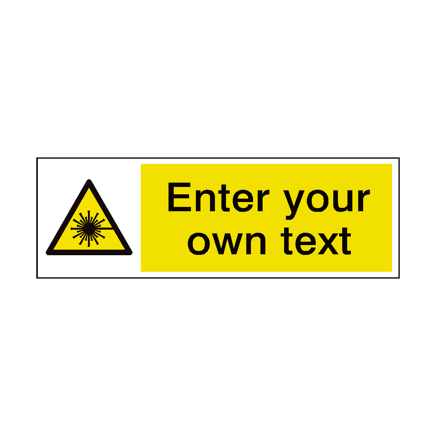 Laser Beam Custom Sticker | Safety-Label.co.uk