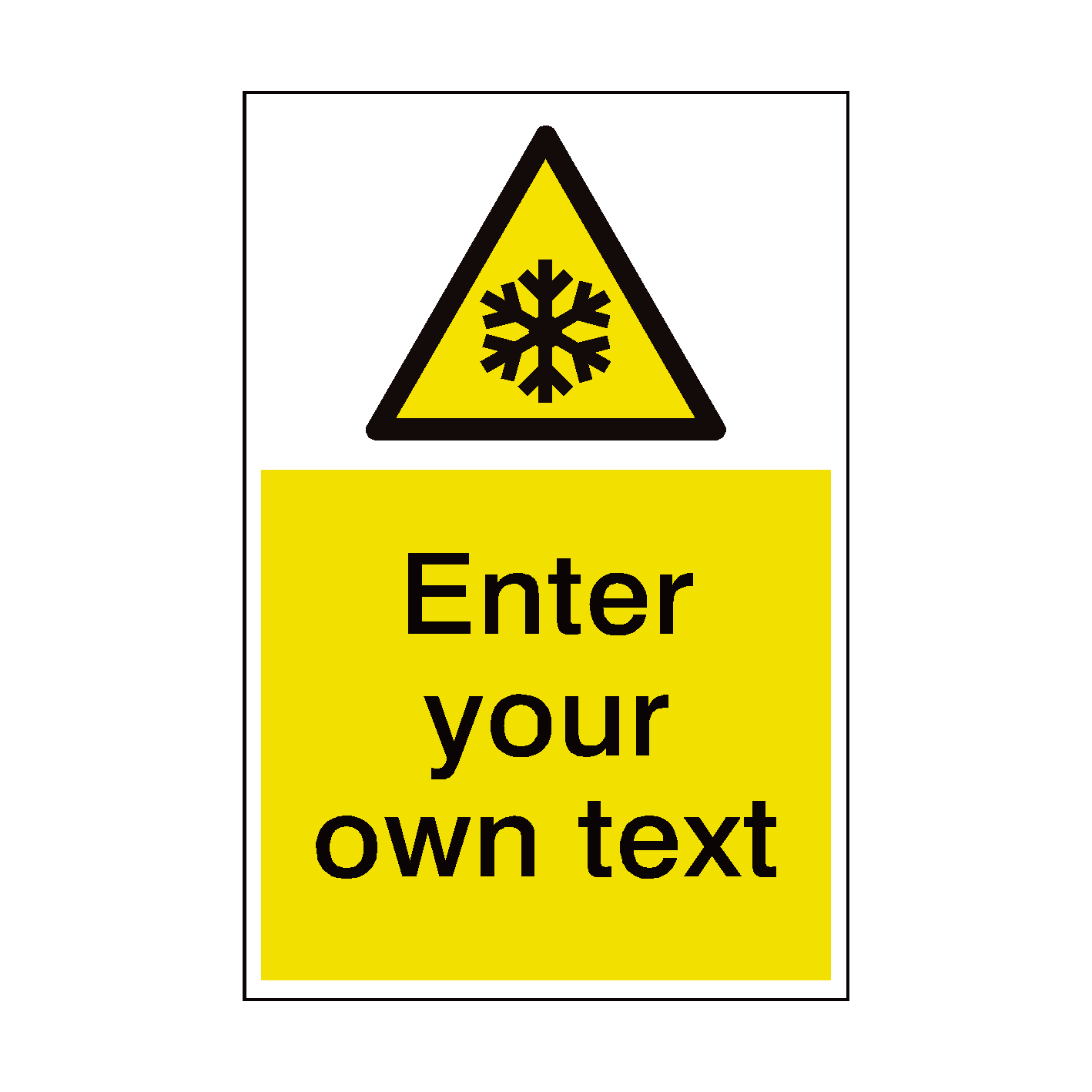 Low Temperature Custom Hazard Sticker | Safety-Label.co.uk