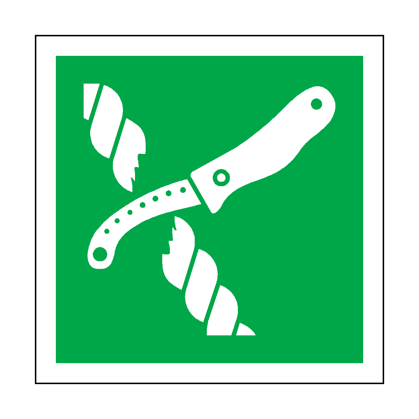Life Raft Knife Label | Safety-Label.co.uk