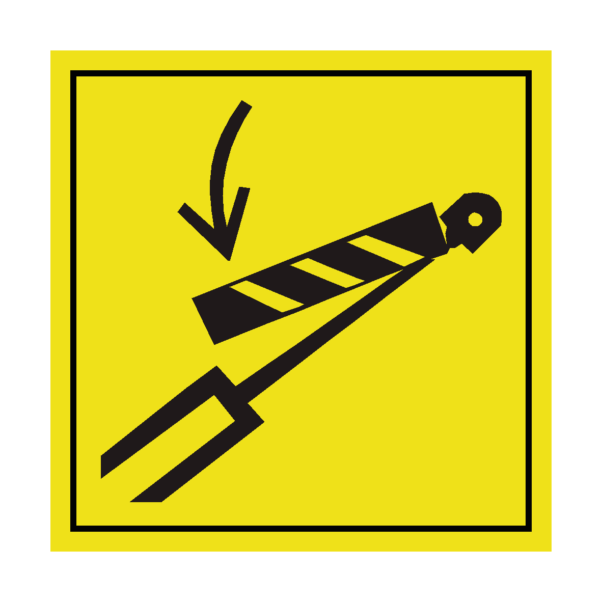 Lifting Cylinder ISO Label | Safety-Label.co.uk
