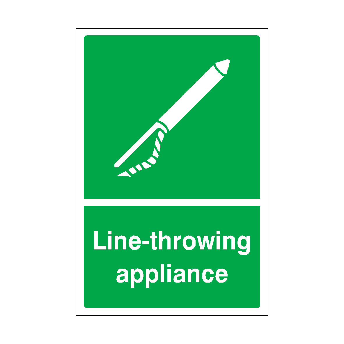 Line-throwing Appliance Sign | Safety-Label.co.uk