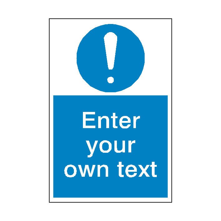 Mandatory Sticker Custom Portrait | Safety-Label.co.uk