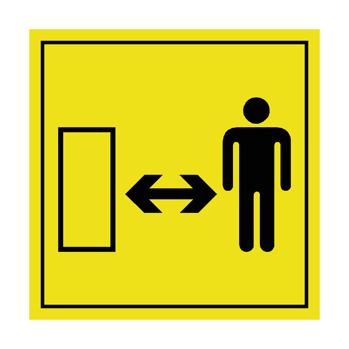 Maintain A Safe Distance ISO Label | Safety-Label.co.uk