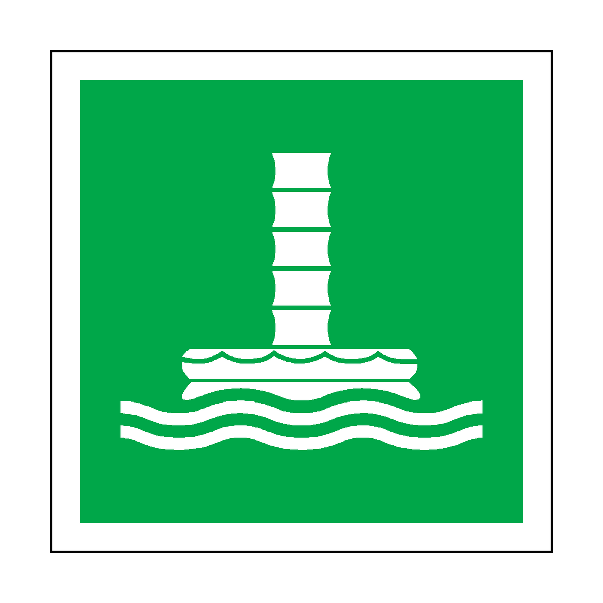 Marine Evacuation Chute Symbol Sign | Safety-Label.co.uk