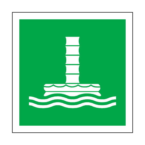 Marine Evacuation Chute Symbol Sign