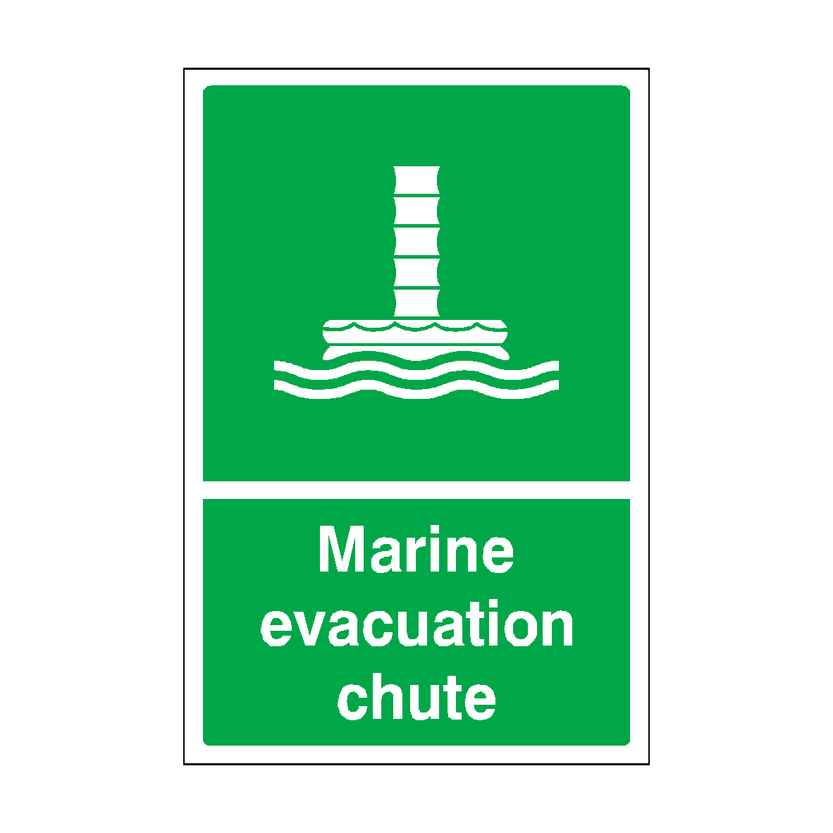 Marine Evacuation Chute Sign | Safety-Label.co.uk