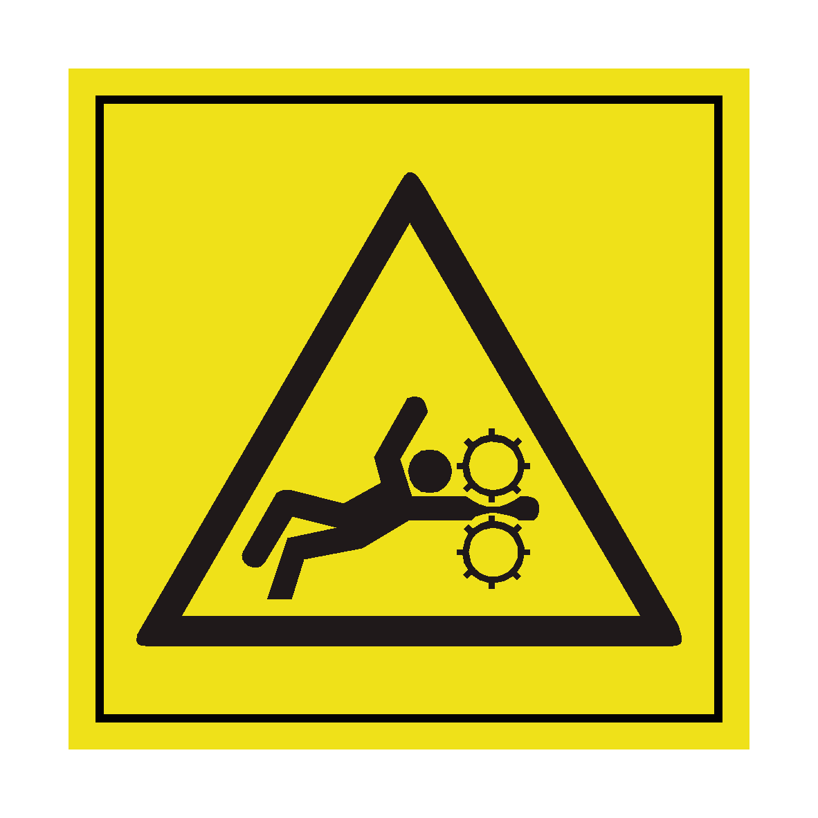 Moving Parts Crush Hazard ISO Label | Safety-Label.co.uk