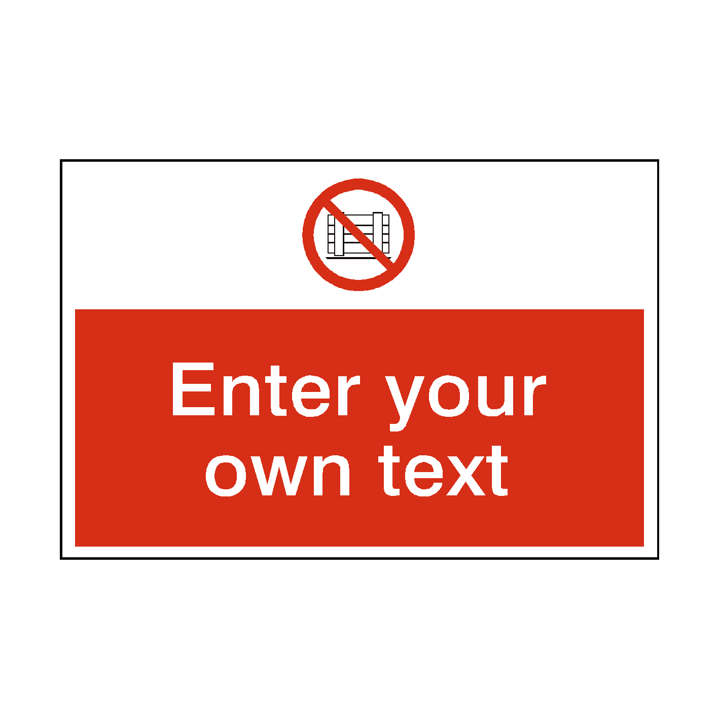 No Obstruction Custom Safety Sticker | Safety-Label.co.uk