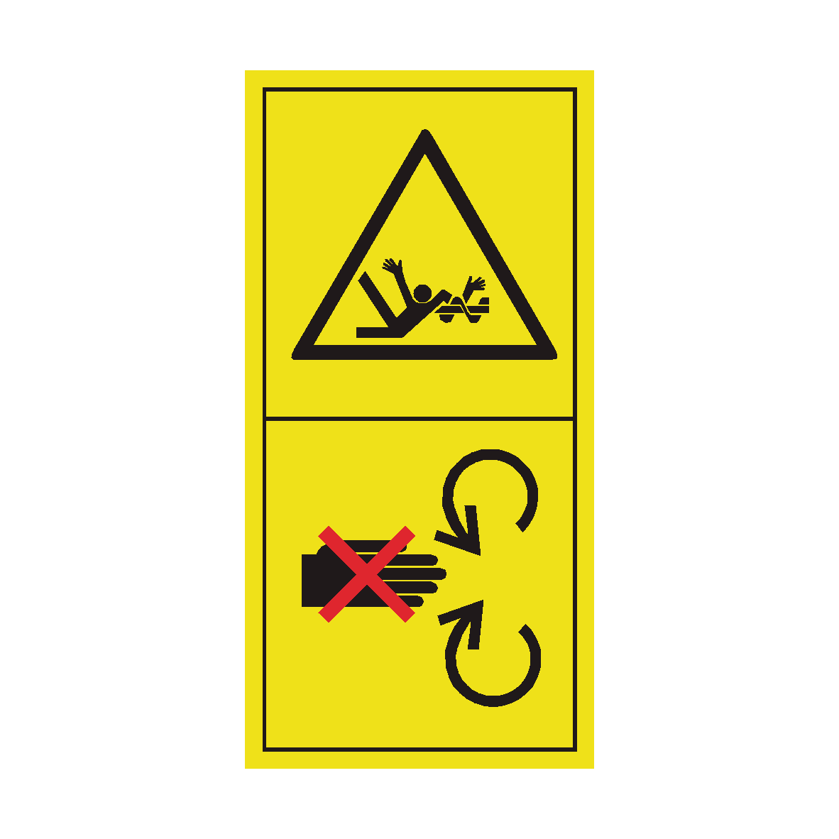 Never Reach Into Rotating Auger Sticker | Safety-Label.co.uk